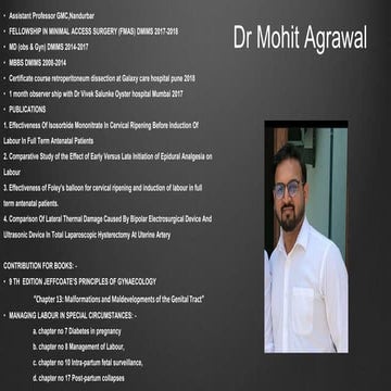 Dr Mohit Agrawal cv.ppt | Pregnancy | Reproductive Health
