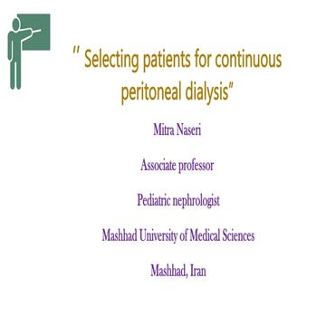 Peritoneal dialysis in children | PPT