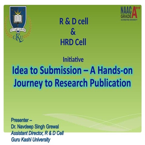 Idea to Submission of a research Paper .ppt