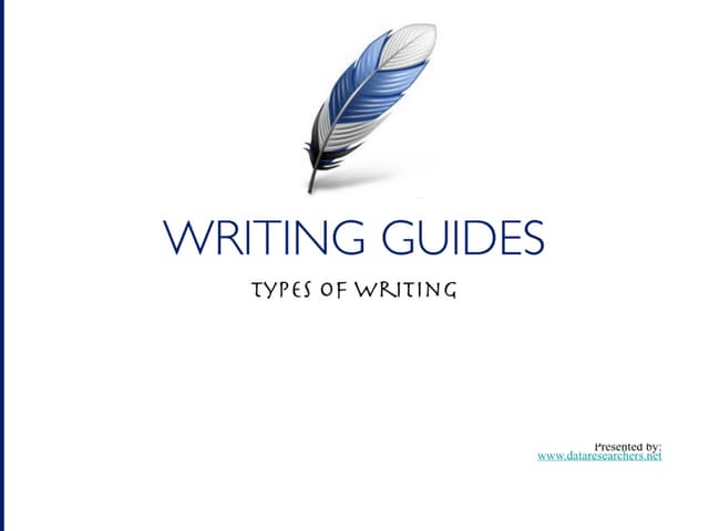Nine modes of writing