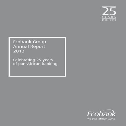 Ecobank annual report 2013 | PDF