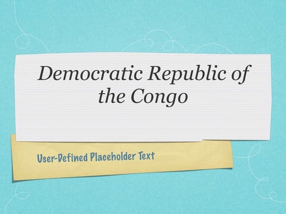 Democratic republic of the congo presentation | PPTX