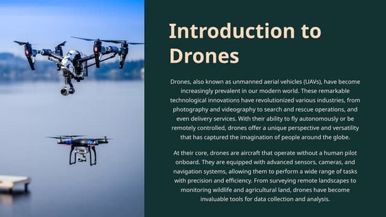 1. Introduction to drones | PPTX | Radio Control | Hobbies & Interests