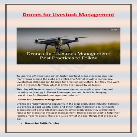 Drones for Livestock Management. | PDF | Agriculture | Industries
