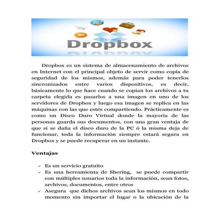 Mapa conceptual dropbox | PDF