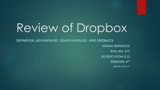 Drop box | PPT