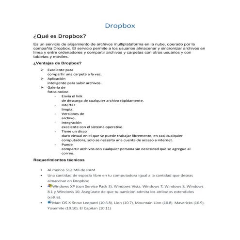 Tutorial DropBox | PDF