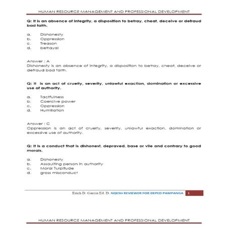 human resource management and professional development | PDF