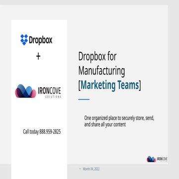 Dropbox Manufacturing Case Study for your business | PPTX