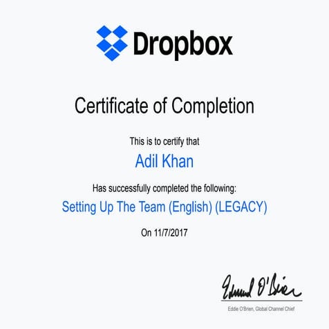 Dropbox - setting up the team | PPT