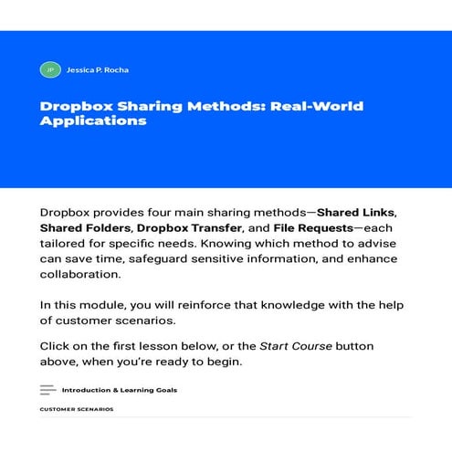 Dropbox Sharing Methods: Real-world Applications | PDF