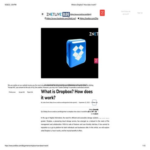 Dropbox India| Safe File-Sharing and Storage With ZNetLive | PDF ...