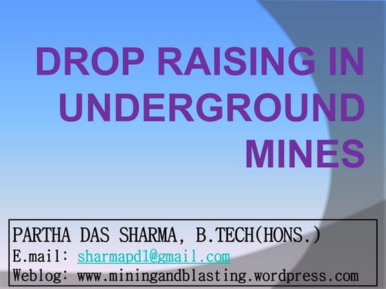 Different Raising Techniques in mining | PPT