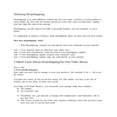 Drop shipping | DOCX