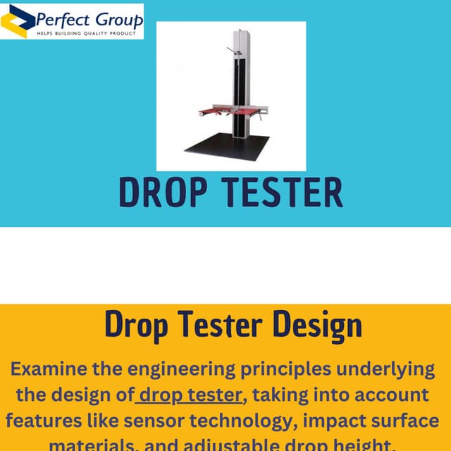 Drop Tester || Perfect Group India || | PDF