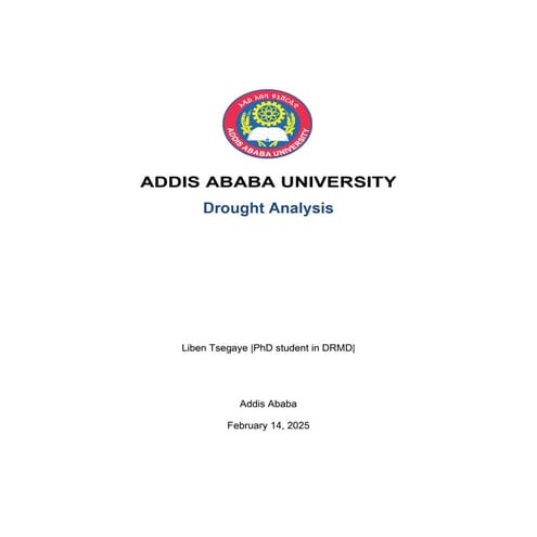 Drough analysis by Liben Tsegaye | PDF