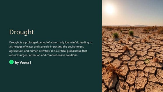 Drought | PPTX | Agriculture | Industries