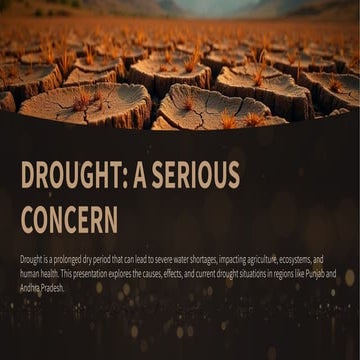 DROUGHT:- A SERIOUS CONCERN OF THE EARTH | PPT