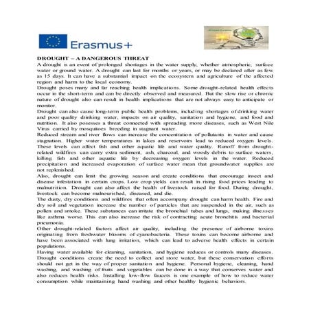 Droughts Group 2 | DOCX | Indoor Environmental Quality | Home & Garden