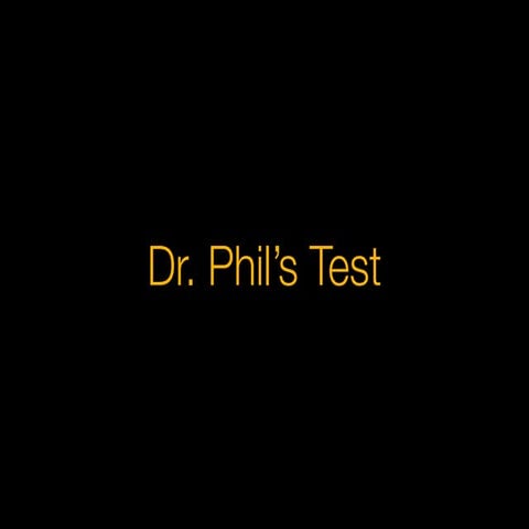 Dr Phil's personality test | PDF