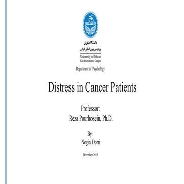 Distress in Cancer Patients | PPTX