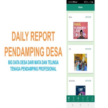 DRP - Daily Report Sebagai BIG Data Pendamping Desa | PDF