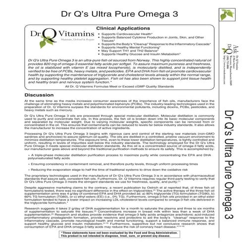 Dr Q's Ultra Pure Omega 3 new | PDF