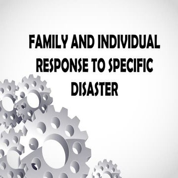 DISASTER RISK REDUCTION PRESENTATION PPT | PPT