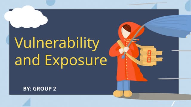 Exposure and Vulnerability (DRRR) | PPTX