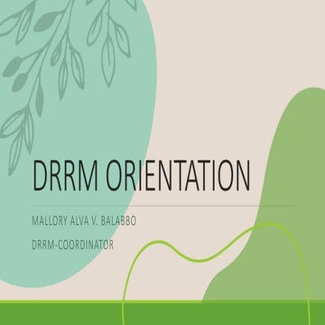 DRRM ORIENTATION.pptxfhfghfghfghgfhfghgf | PPTX