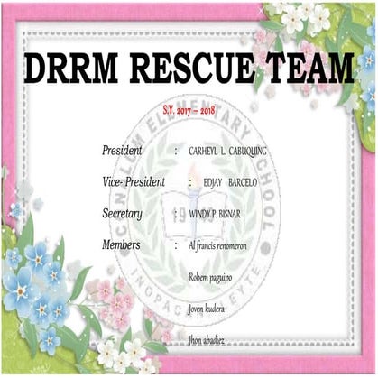 Drrm rescue team | DOCX