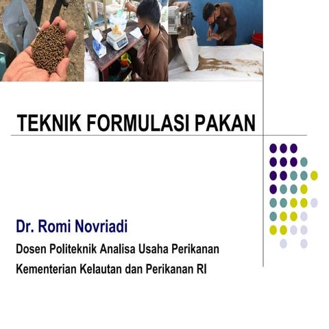 Teknik formulasi pakan ikan dan udang | PDF