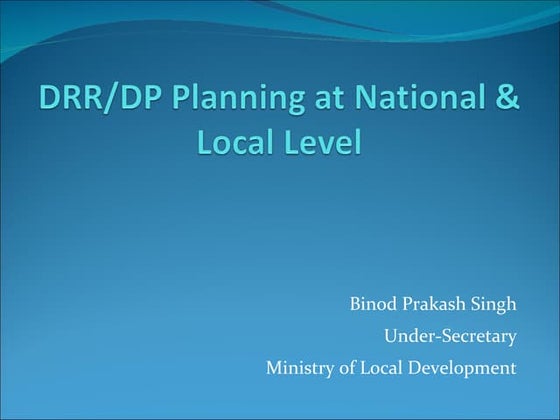 Disaster risk reduction | PPT