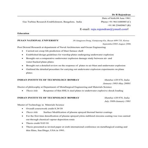 Dr R Rajendran | PDF