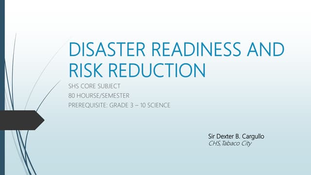 Exposure and Vulnerability (DRRR) | PPTX