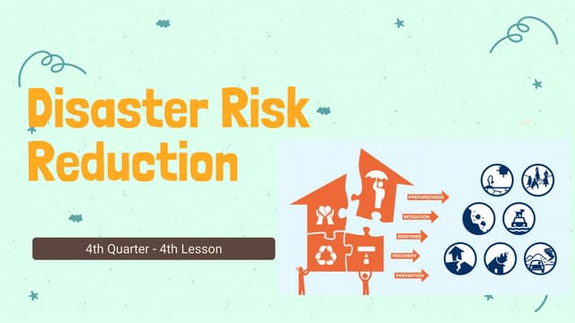 Intro to DRR Disaster Risk Reduction -Report | PDF