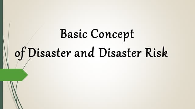 1 Module I Basic Concept of Disaster and Disaster Risk.pptx