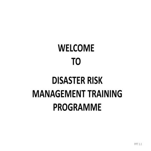 DRR Training FOR Agriculture and food Security | PPTX