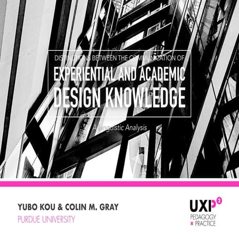 Distinctions between the Communication of Experiential and Academic ...