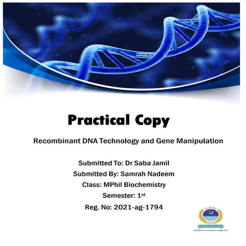 Molecular Biology Practical Equipmentspdf