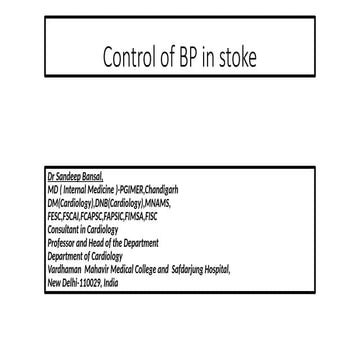 DR SANDEEP BANSAL Control of BP in stoke.pptx