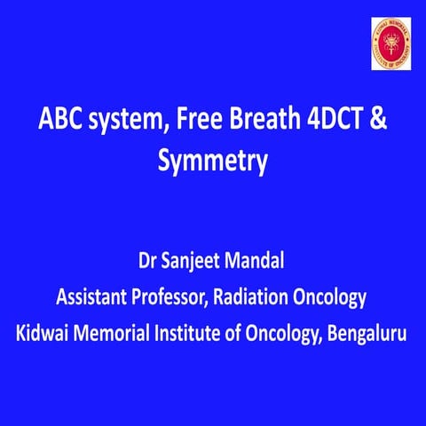 ABC system, Free Breath 4DCT & Symmetry Radiotherapy | PDF
