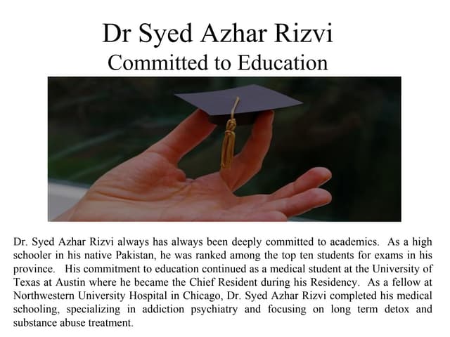Dr Syed Azhar Rizvi Committed To Education Ppt