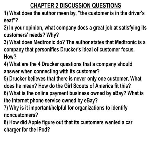 Drucker chapter 2 | PPT