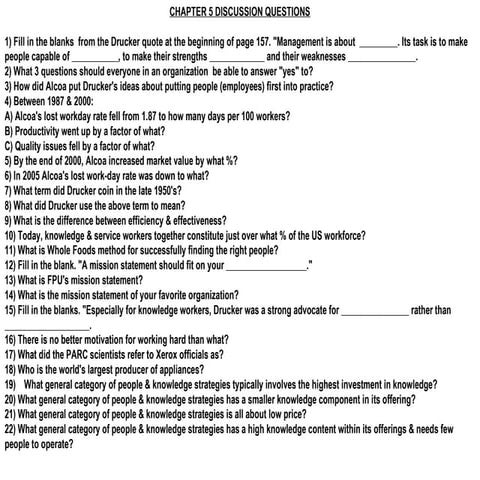 Drucker chapter 5 | PPT