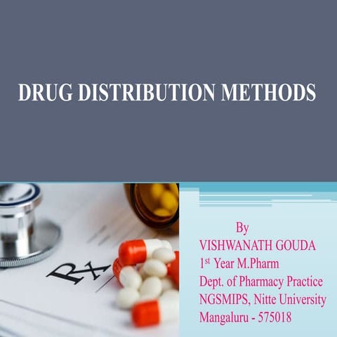 DRUG-DISTRIBUTION-METHODS- for pharmacy students | PDF