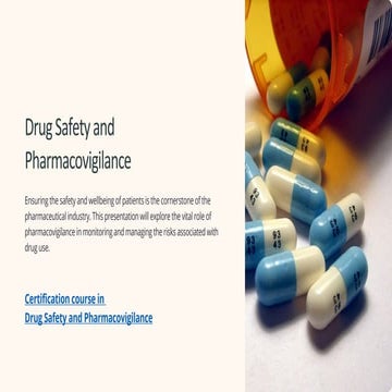 Drug Safety Pharmacovigilance Certification | PDF
