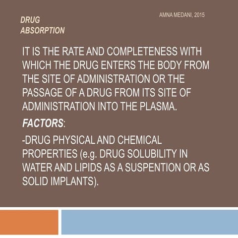 Drug Absorption | PPTX