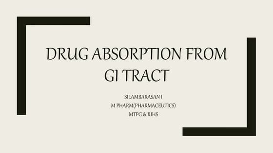 pH partition theory of drug absorption | PPTX