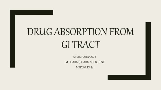 pH partition theory of drug absorption | PPTX
